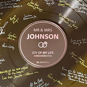 Wedding Record Alternative Guestbook - Bronze First Dance Special Song ...