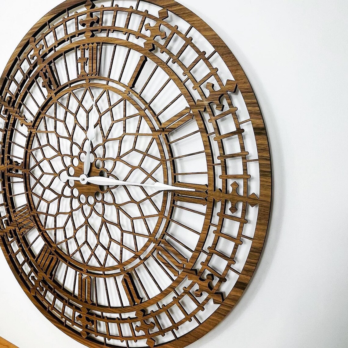 Handmade Wooden Silent Big Ben Wall Clock up to 90cm in Oak - Etsy UK