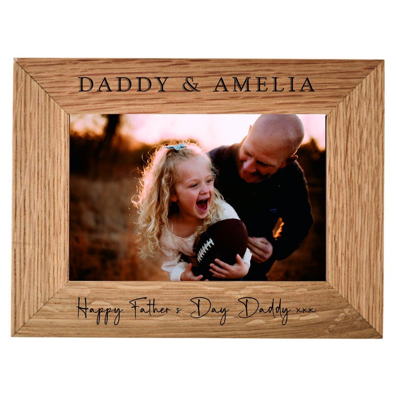 Personalised Custom Oak Finished Photo Frame Add Your Own - Etsy