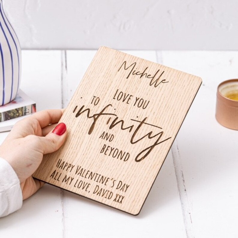 Personalised 'to Infinity and Beyond' Wooden Engraved Valentine's Day ...
