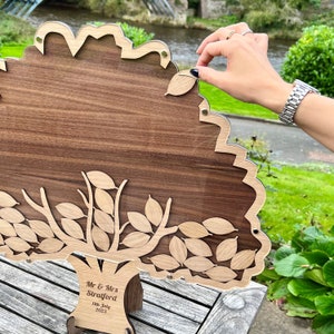 Oak & Walnut- Wedding Oak Tree Shaped Alternative Guestbook Drop Box ...