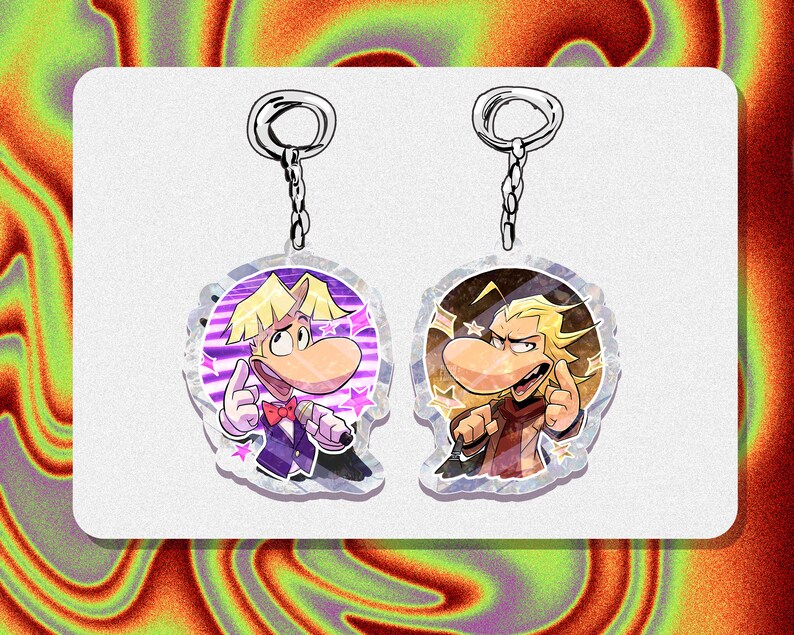 Bullfrog & Rayman / Ramon Acrylic Charms Keychain Captain - Etsy New ...