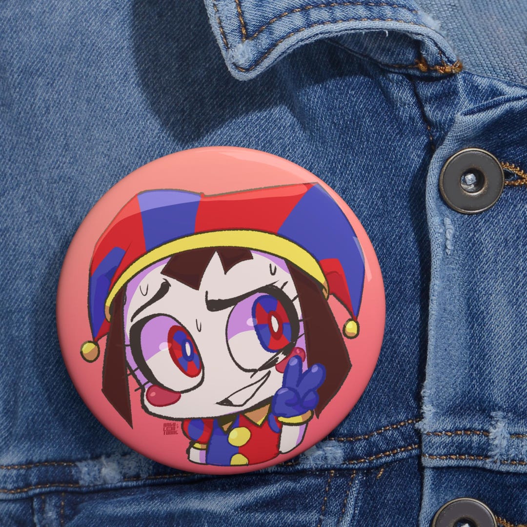 Amazing Digital Circus Pomni Pin Button, Cartoon Fanart Pin, Fun Badge ...