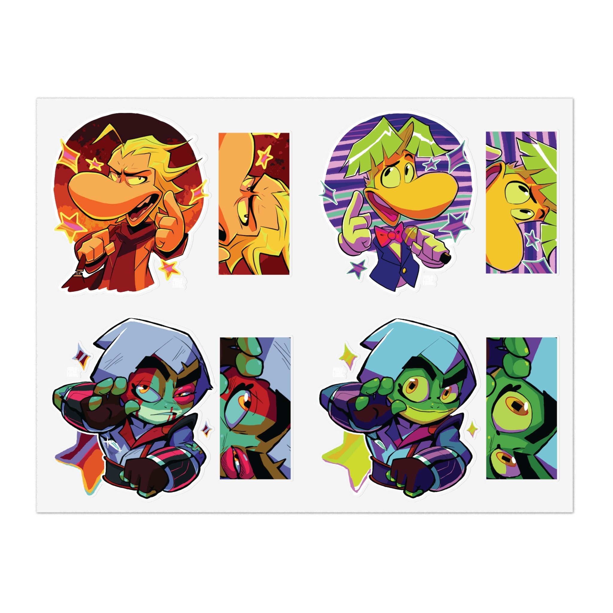 Rayman & Bullfrog Sticker Sheets Captain Laserhawk - Etsy