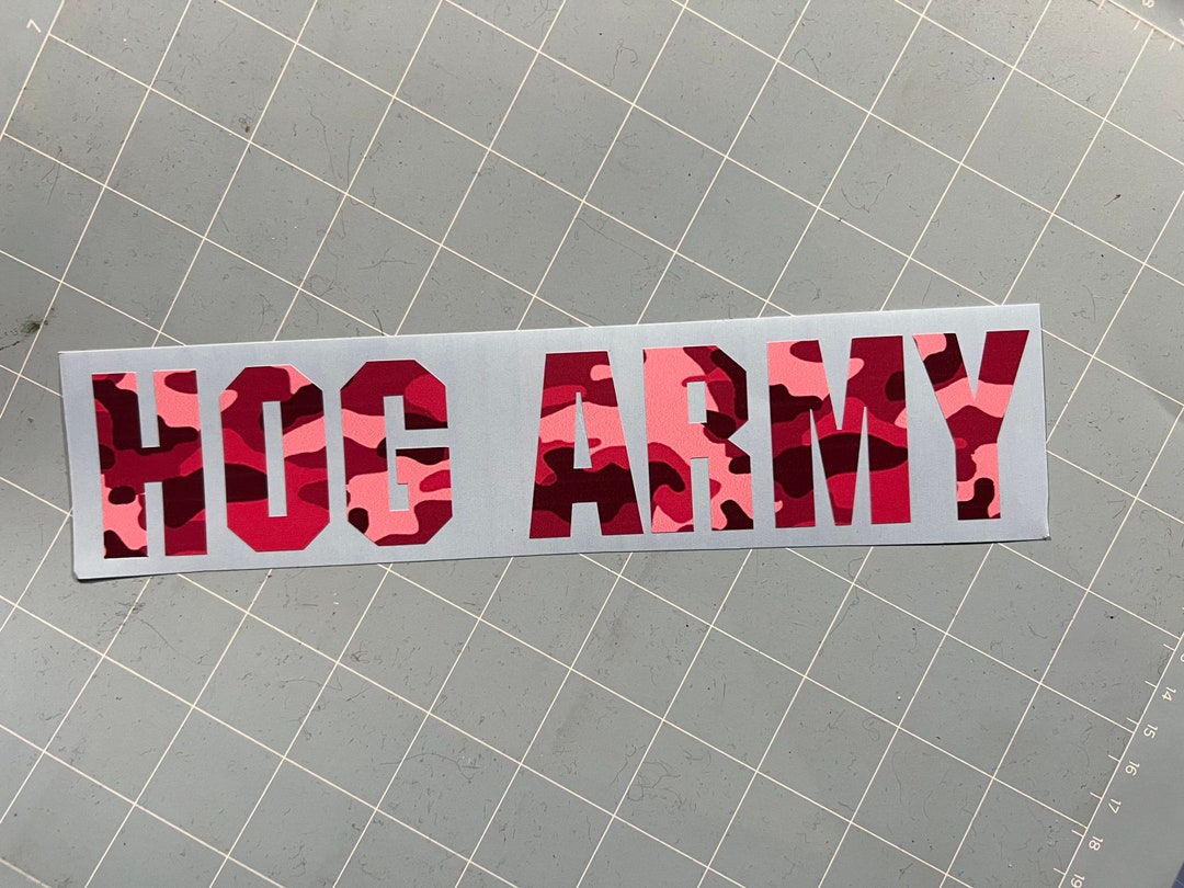 HOG Army Pink Camouflage Decal Sticker - Etsy