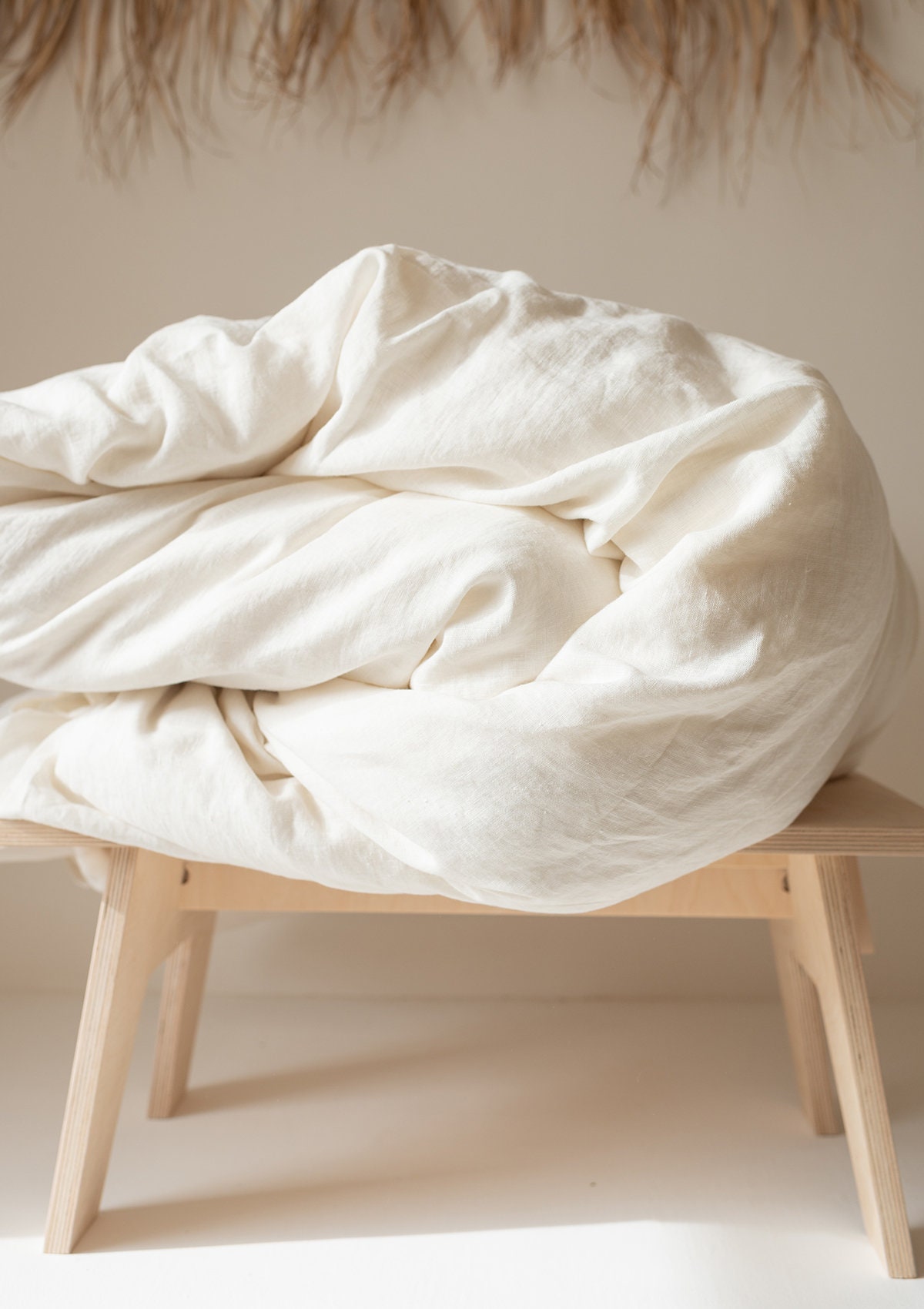 White Linen Duvet Cover, Washed Linen Bedding, Linen Comforter Cover ...