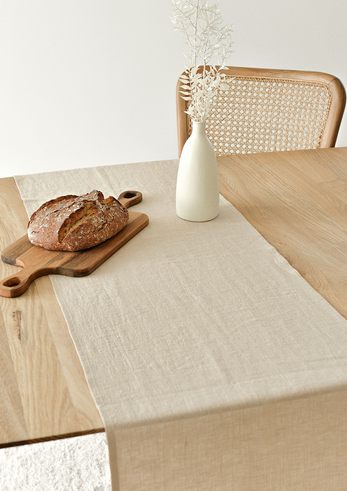 Beige Linen Table Runner Handmade Washed Linen Runner - Etsy