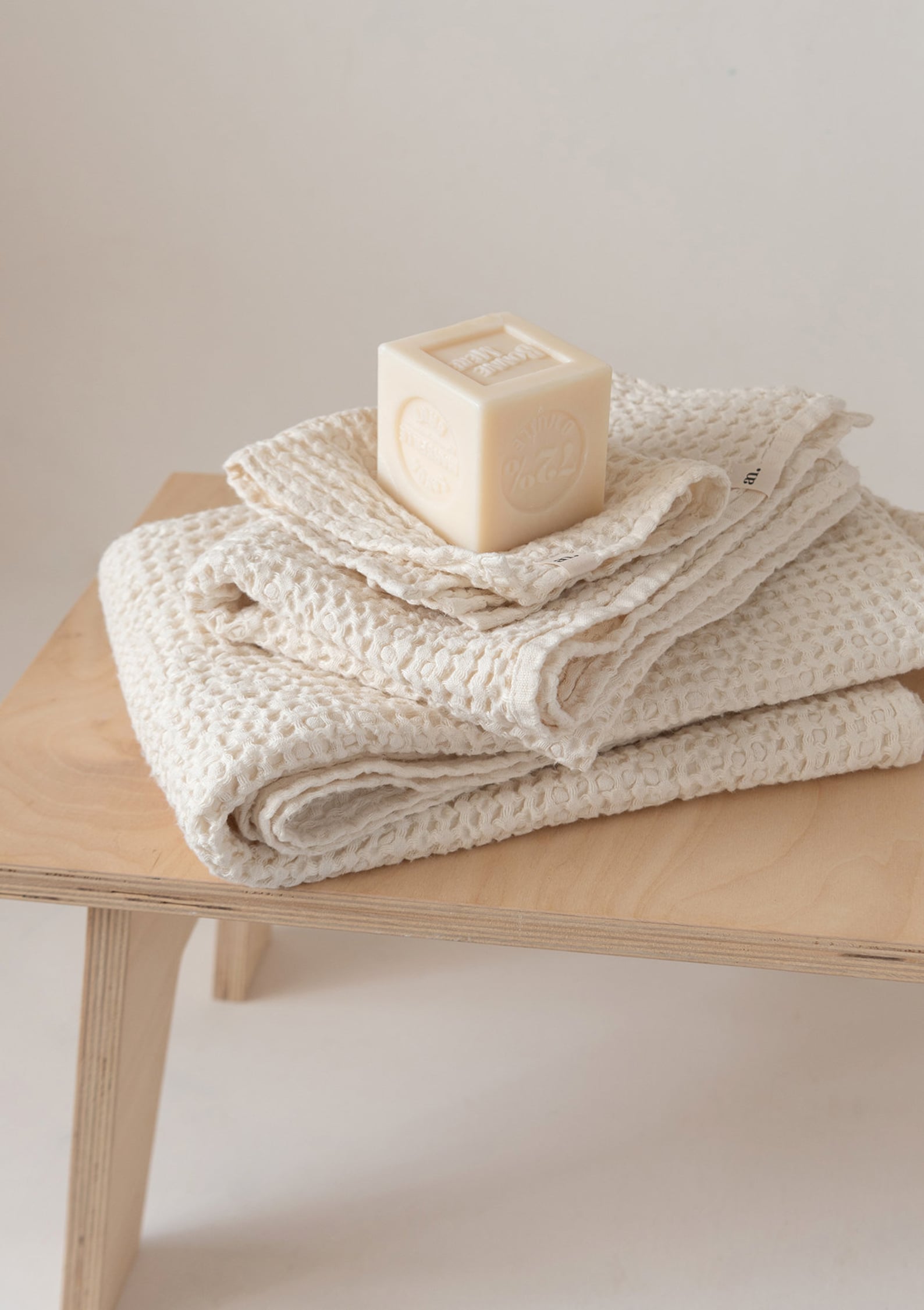 Cream White Waffle Weave Linen Bath Towel Set - Etsy