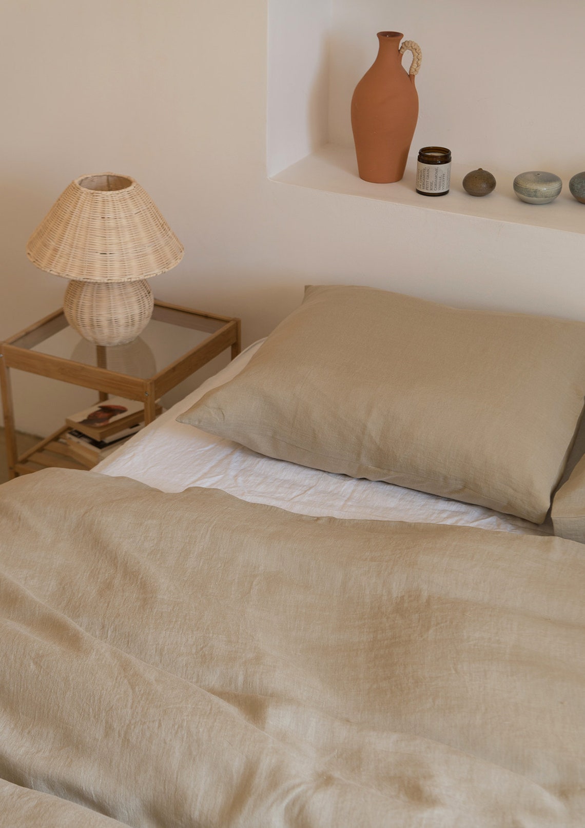 Beige Linen Duvet Cover Washed Linen Bedding Natural Linen - Etsy