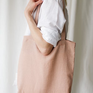 Linen Tote Bag in Various Colors, Linen Shopping Bag - Etsy