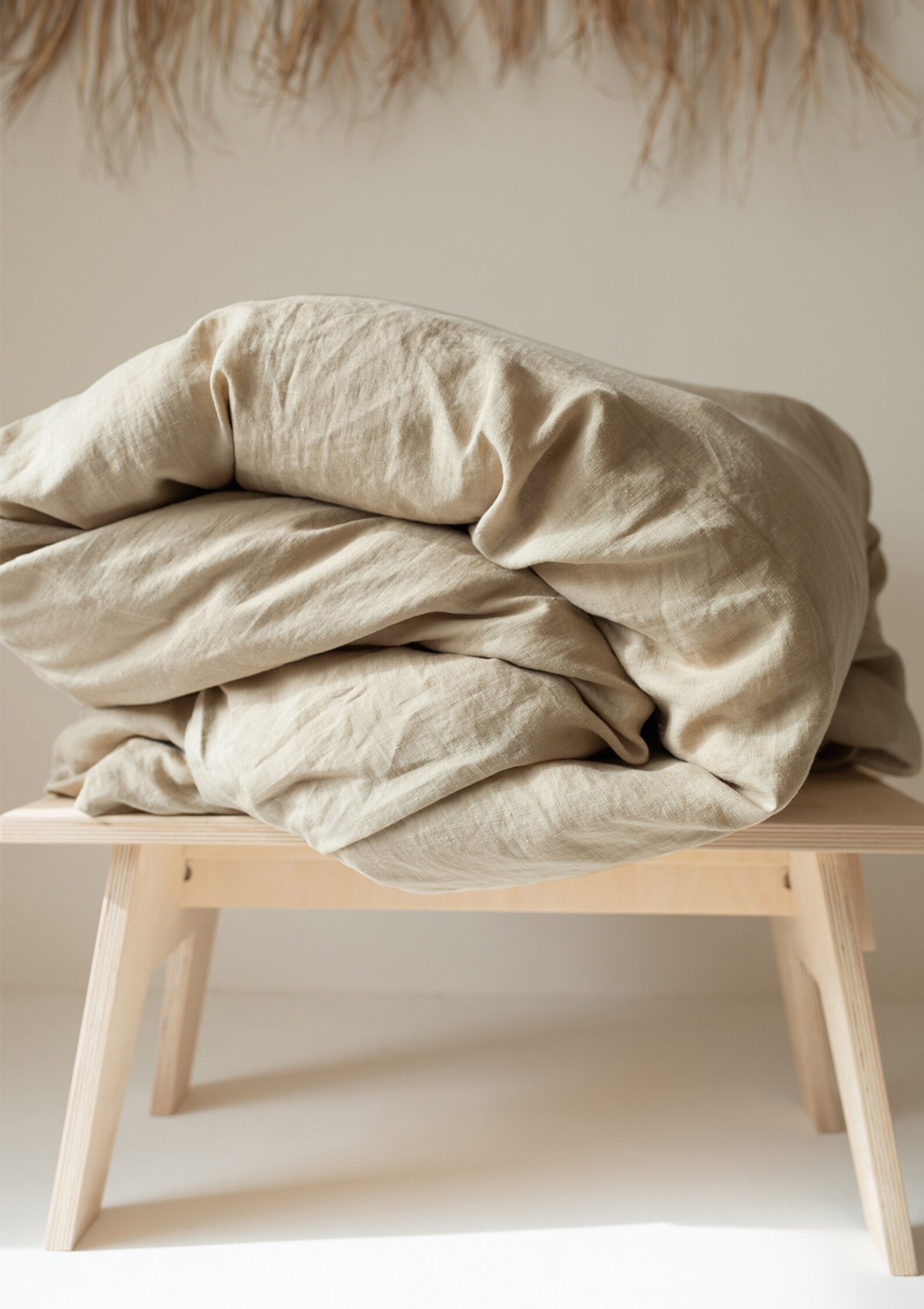 Beige Linen Duvet Cover, Washed Linen Bedding, Natural Linen Comforter ...