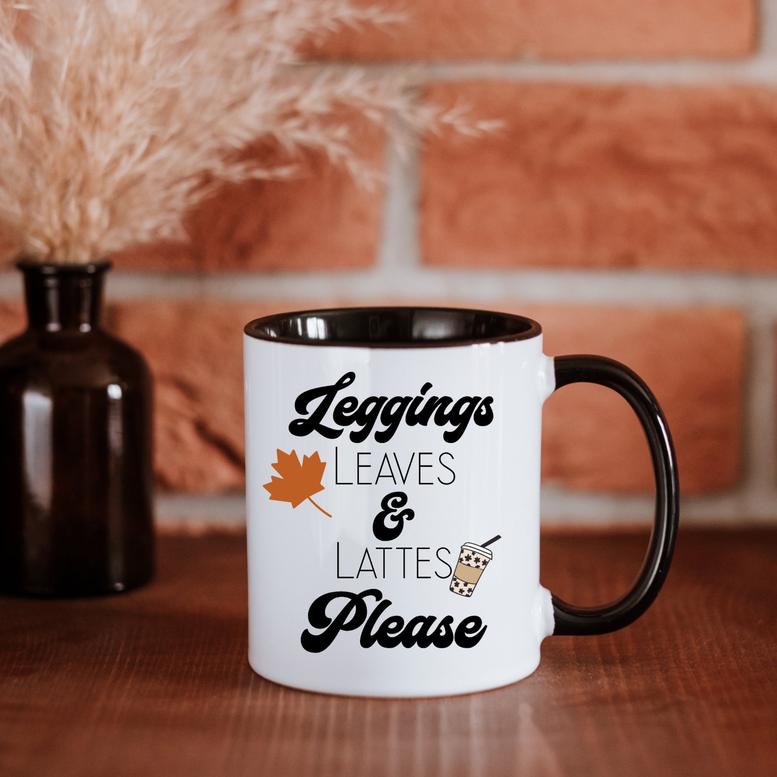 Leggings Leaves and Lattes Please Mug, Love Fall Mug, Autumn Mug, Fall ...