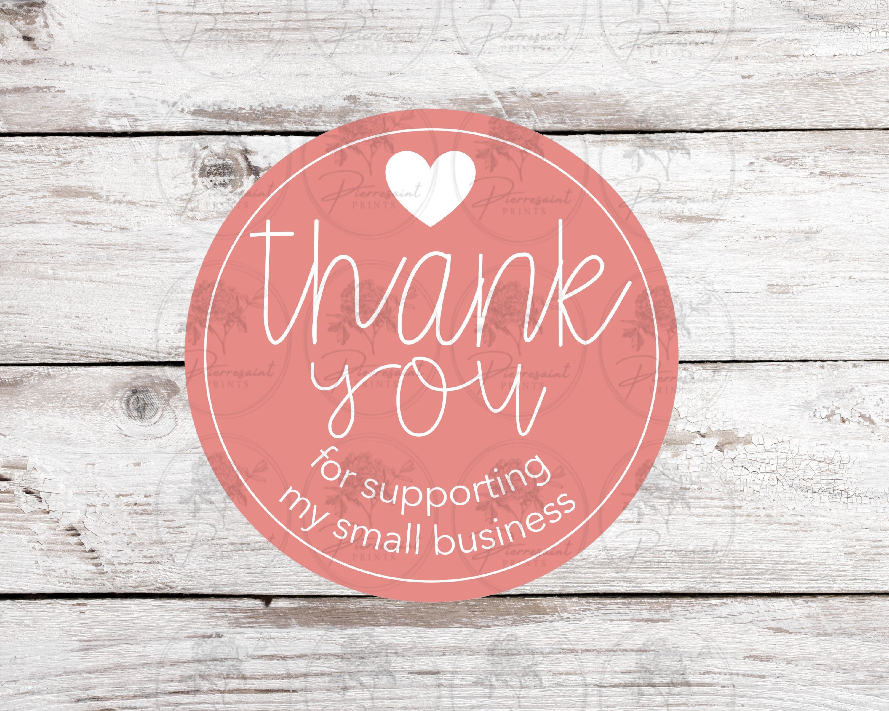 Printable Business Labels | PNG Circle Digital Image | Thank You DIY ...