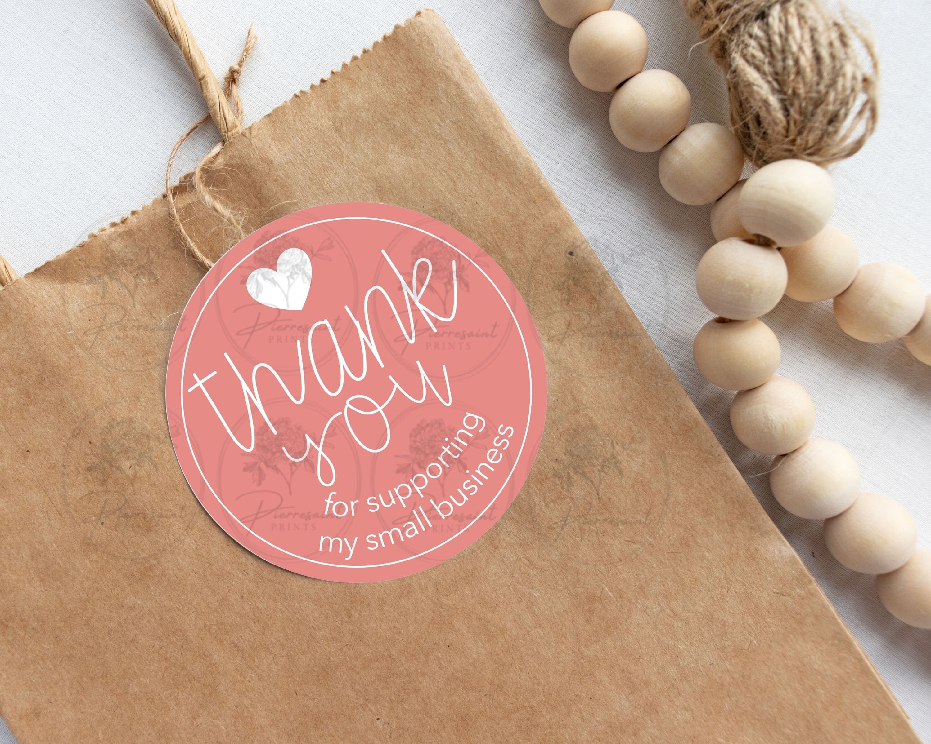 Printable Business Labels PNG Circle Digital Image Thank You DIY Round ...