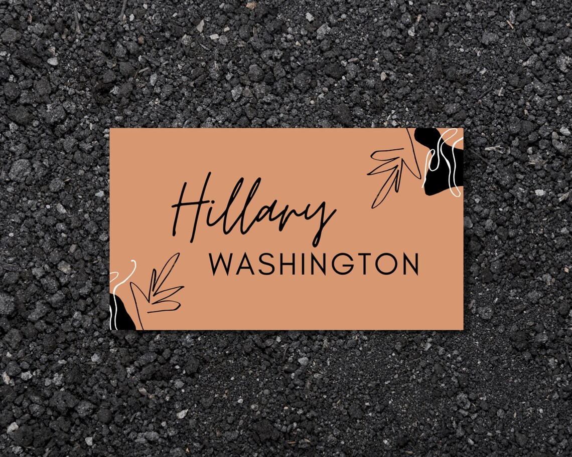 Editable Business Card Template, Earth Tone Modern Business Card, DIY ...