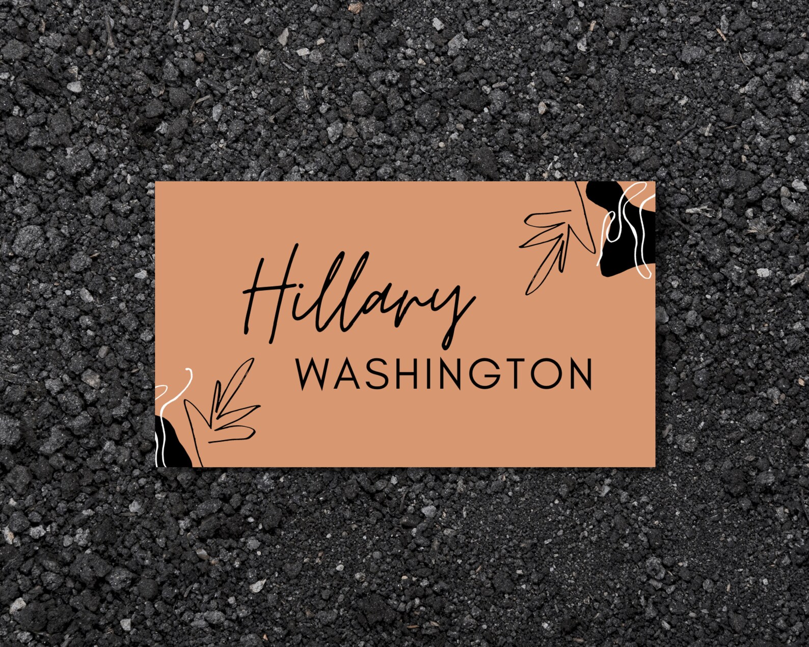 Editable Business Card Template, Earth Tone Modern Business Card, DIY ...
