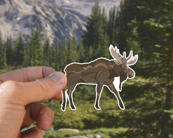 Moose Stickers One Inch Round Seals - Etsy