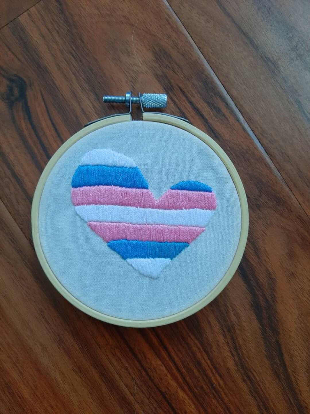 Transgender Pride Flag Heart Embroidery - Etsy