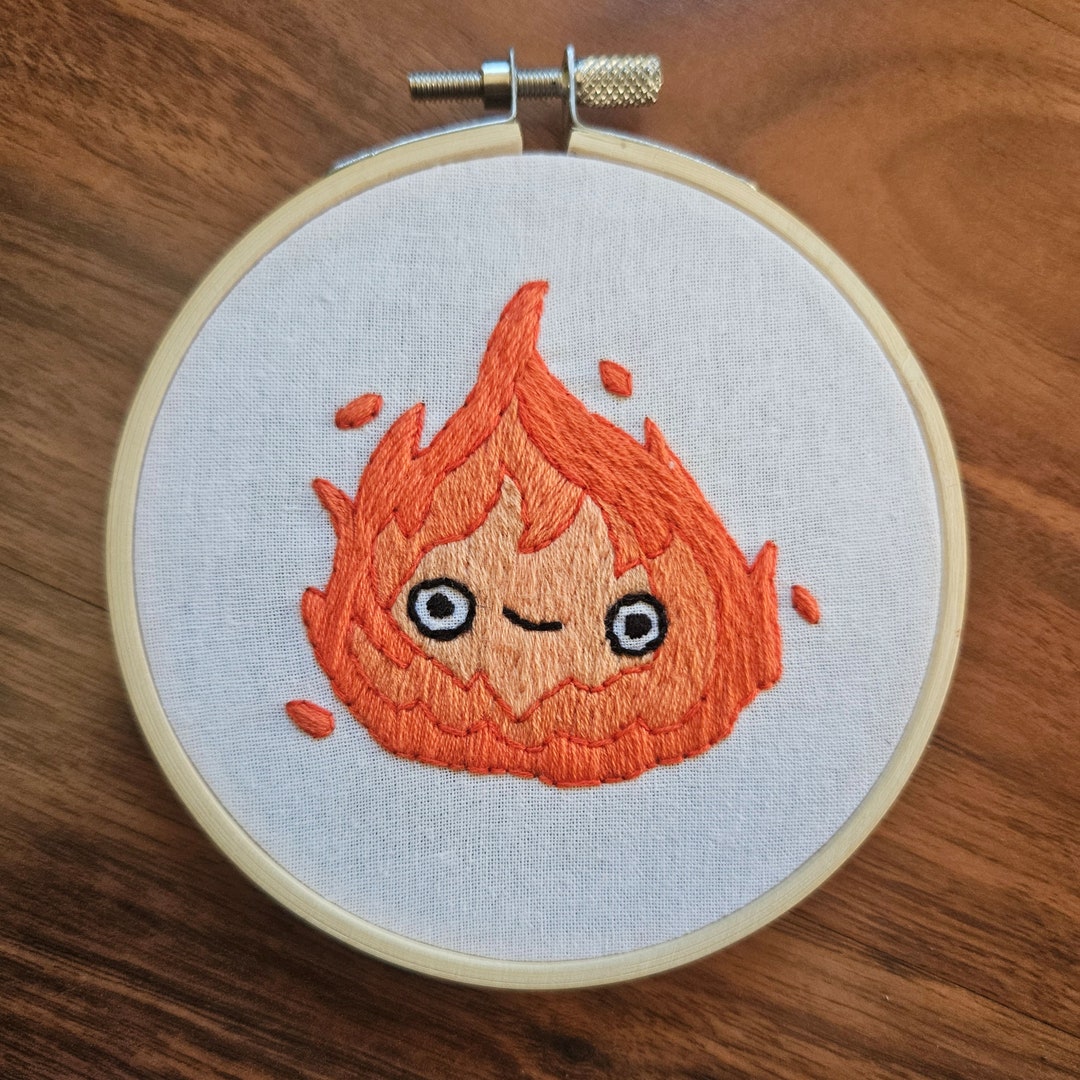 Calcifer From Howls Moving Castle Embroidery - Etsy