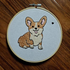 Corgi Embroidery - Etsy