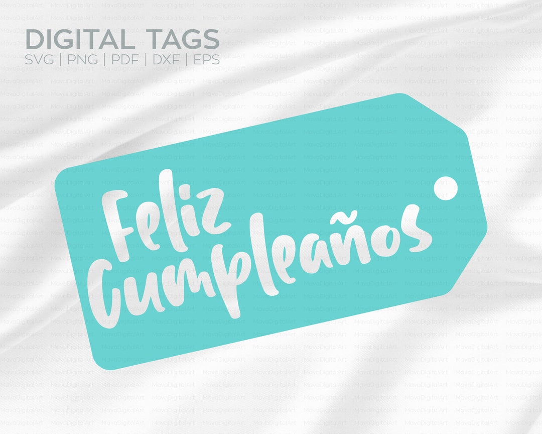 Digital Feliz Cumpleaños Gift Tag for Cricut or Silhouette - Etsy