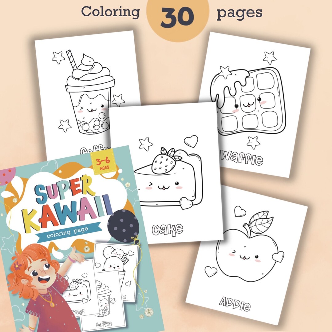 Bold & Easy Kawaii Coloring Book | Super Kawaii for Kids | Cute ...