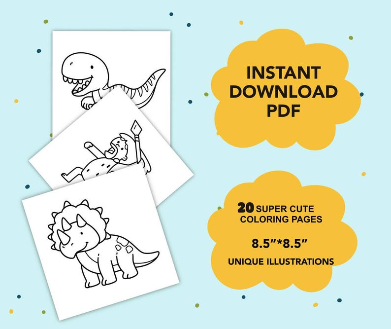 Bold & Easy Dinosaurs Coloring Book | Cozy Dino Coloring Pages ...