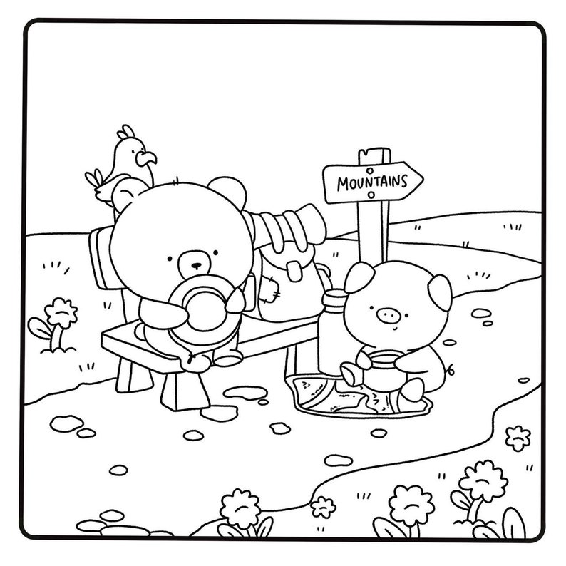 Cozy Friends. Cute Coloring Book. Super Cute Animal Characters . PDF ...