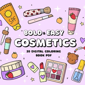 Bold & Easy Cosmetics Coloring Book Cozy Cosmetics Coloring Pages ...