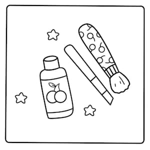 Bold & Easy Cosmetics Coloring Book Cozy Cosmetics Coloring Pages ...
