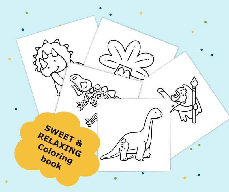 Bold & Easy Dinosaurs Coloring Book | Cozy Dino Coloring Pages ...
