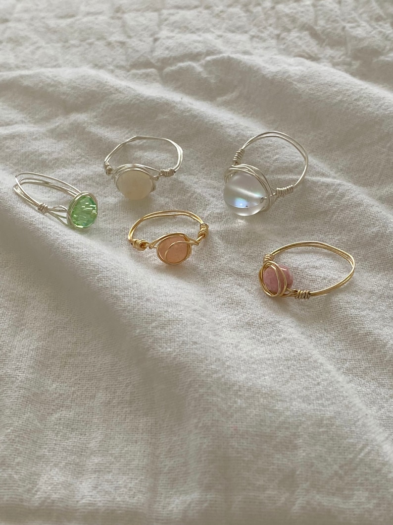 Multi Color Wire Rings - Etsy