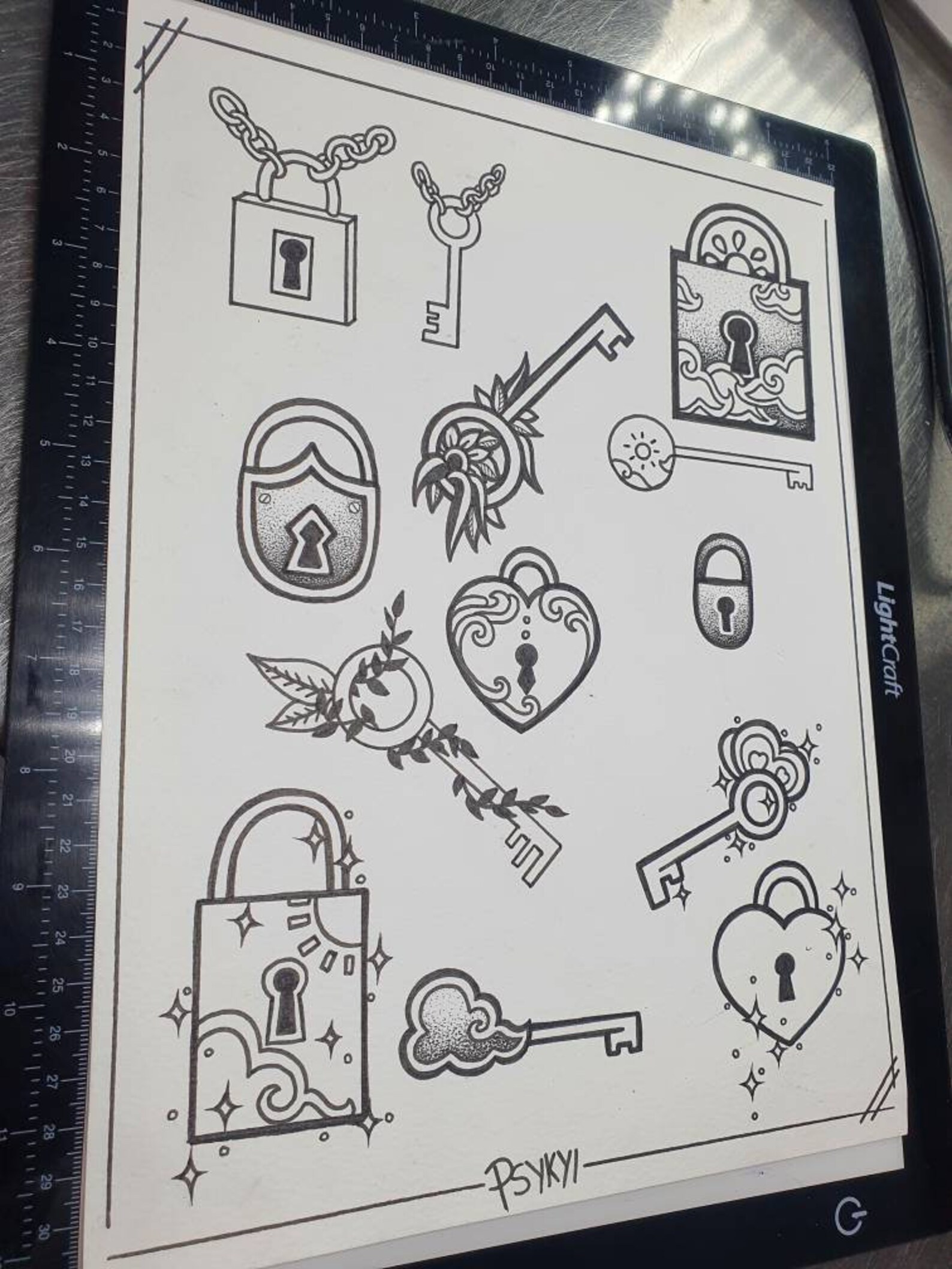 Lock & Key Flash Sheet {ORIGINAL} - Etsy