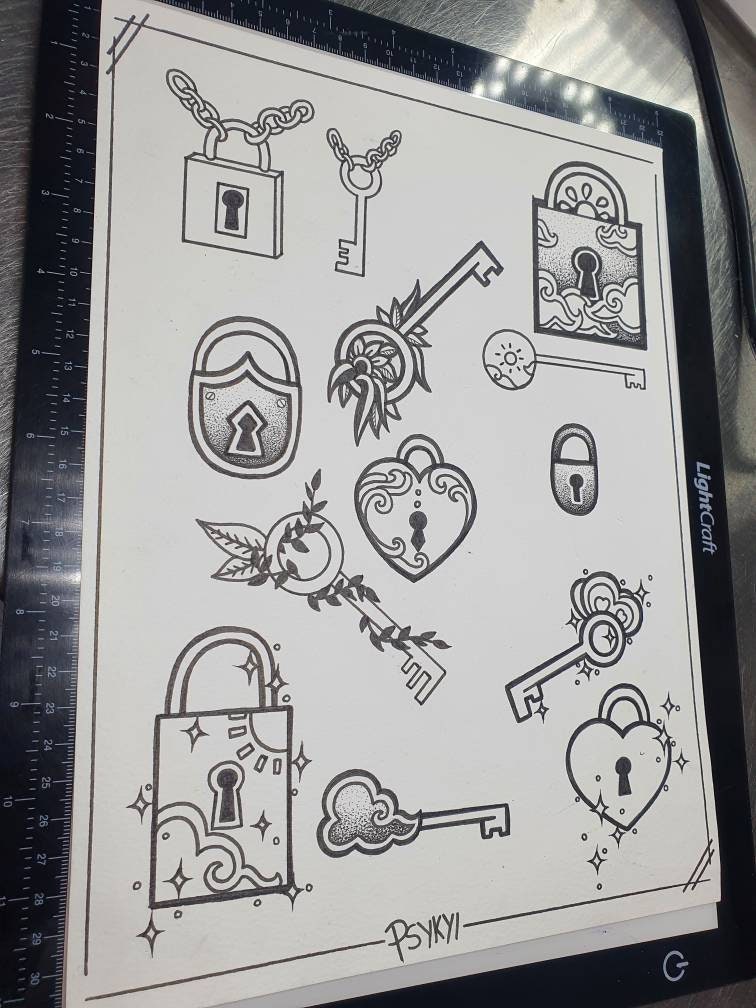 Lock & Key Flash Sheet {ORIGINAL} - Etsy