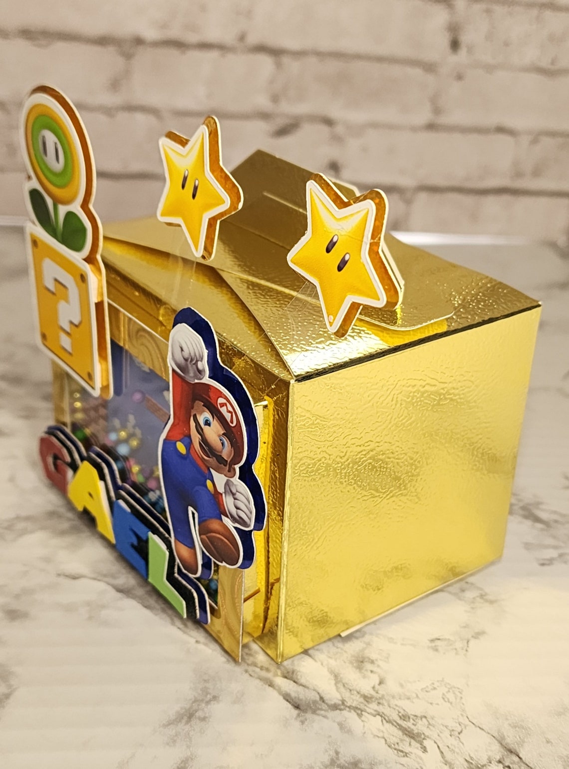 Mario Bros Shaker Favor Box, Personalized Party Treat Box - Etsy