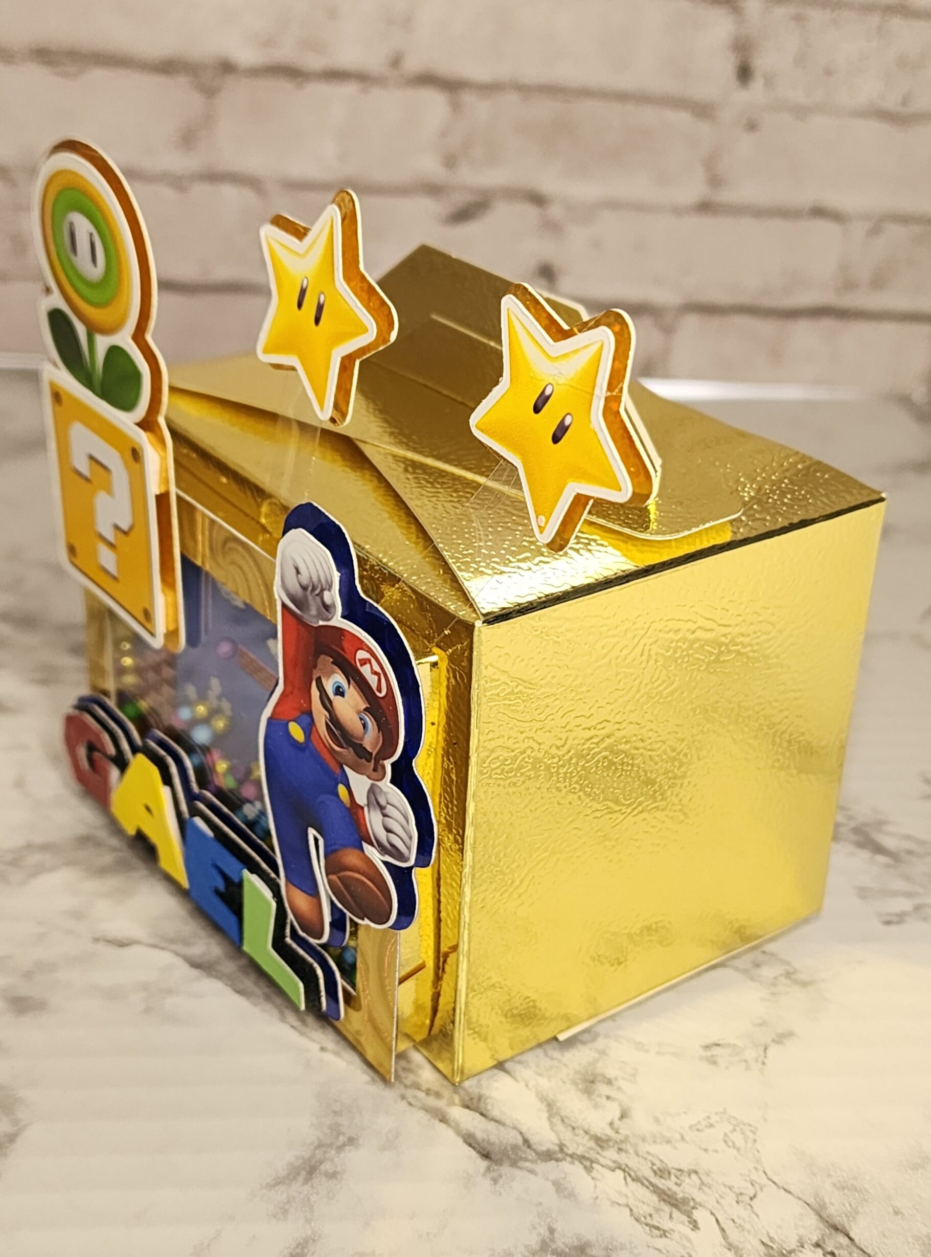 MARIO BROSS Shaker Favor Box Customized. Mario Gift Box,party Favor ...