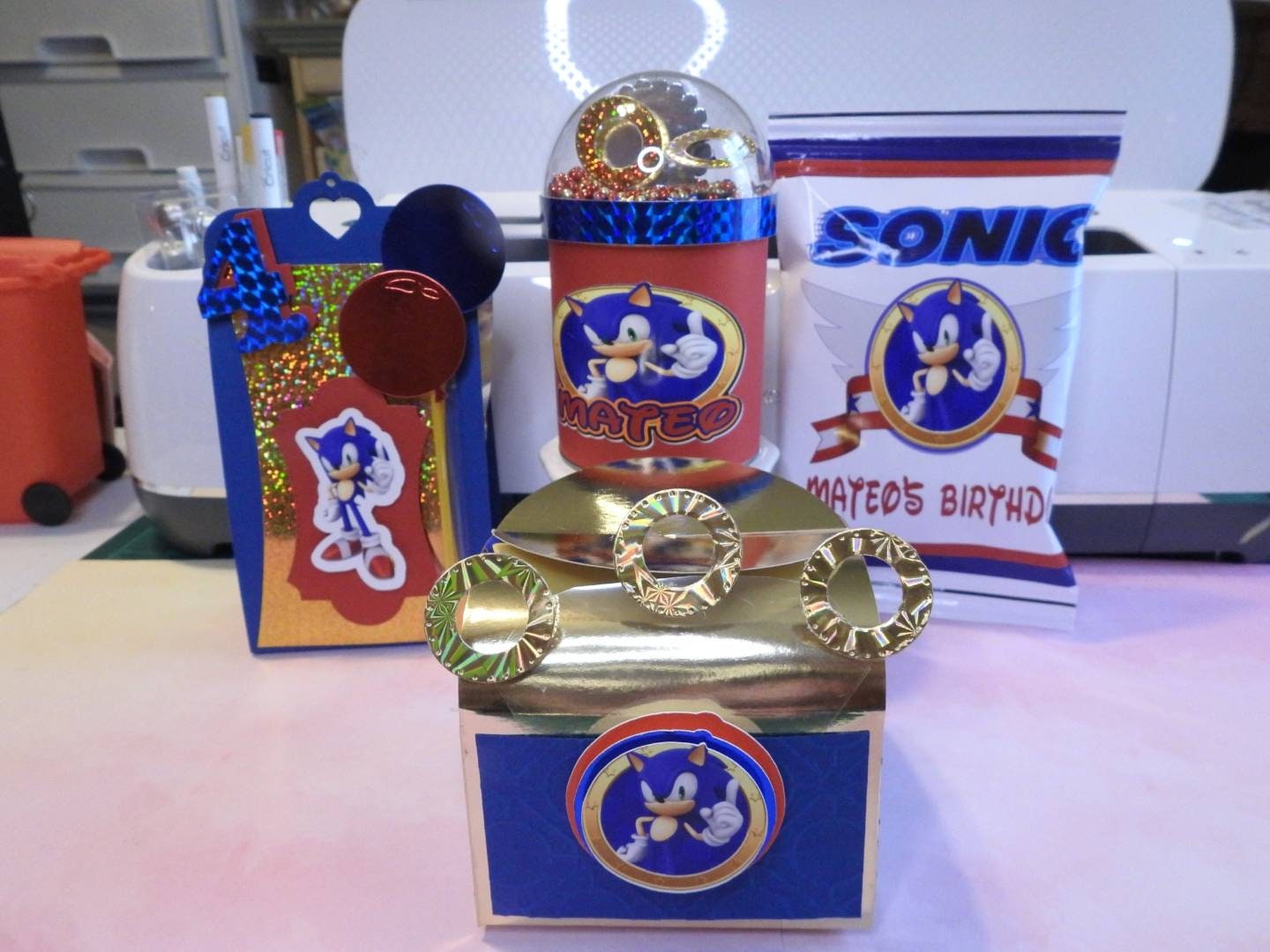Sonic Favor Box Kit, Sonic Bithday Party, Favor Box, Fparty Favor Box ...