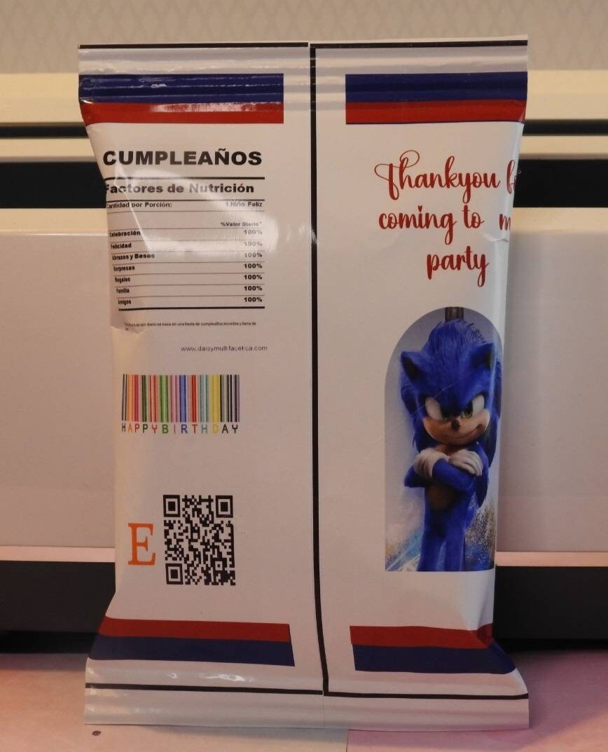 Sonic Favor Box Kit, Sonic Bithday Party, Favor Box, Fparty Favor Box ...