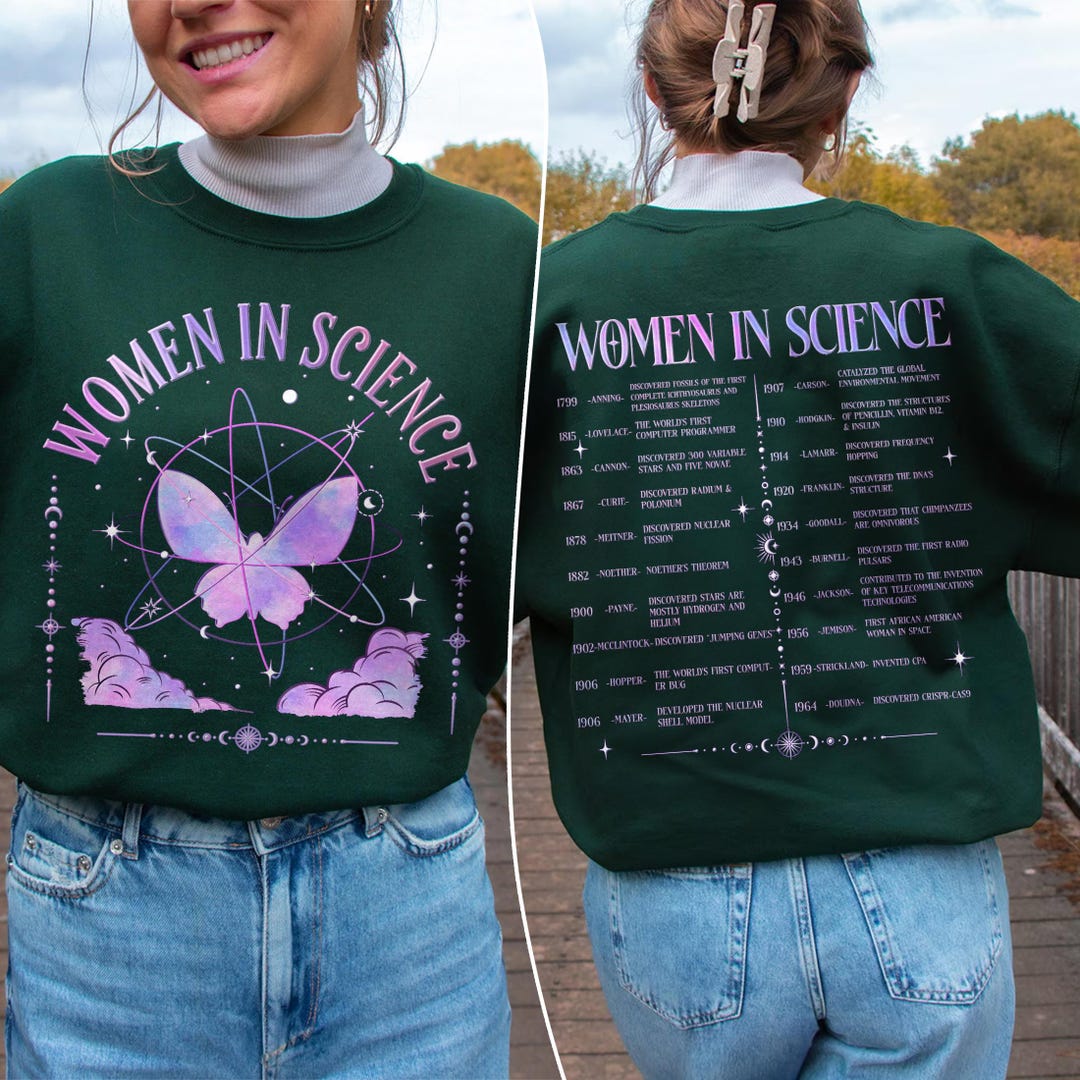 Women in Science Sweatshirt, Science Women's Rights Crewneck, Science ...