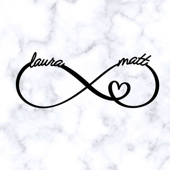 Infinity Sign Containing Names Personalized Metal Infinity | Etsy