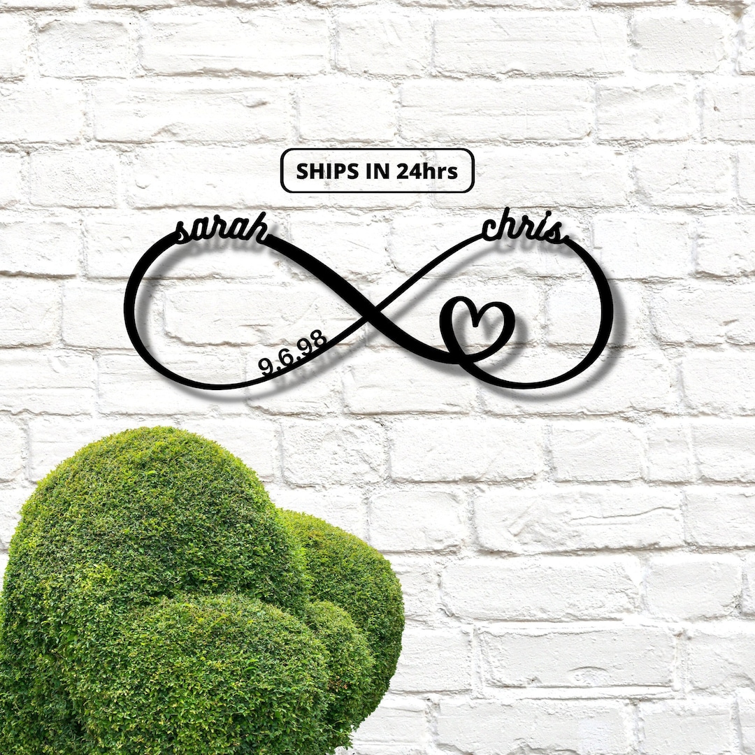 Infinity Sign Containing Names, Personalized Metal Infinity Sign ...