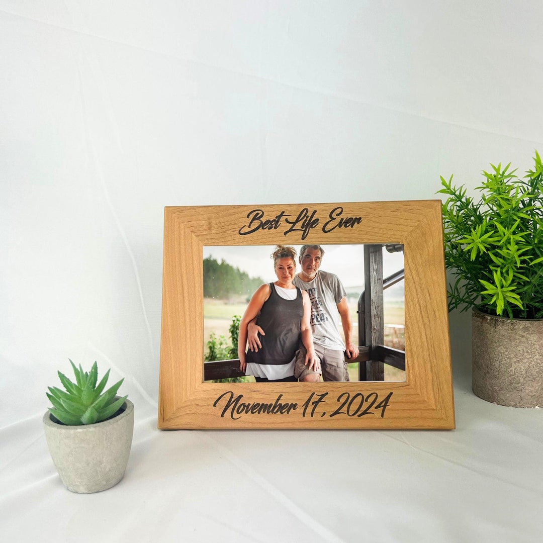 Personalized Picture Frame Custom Picture Engraved Picture Gift for Him ...