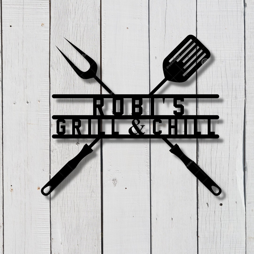 Custom Grill Sign, BBQ Sign, Outdoor Sign, Grill Master Gift, Cookout ...