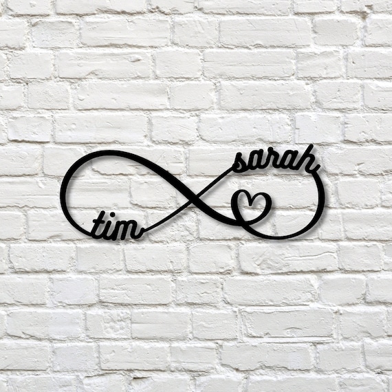 Infinity Sign Containing Names Personalized Metal Infinity - Etsy
