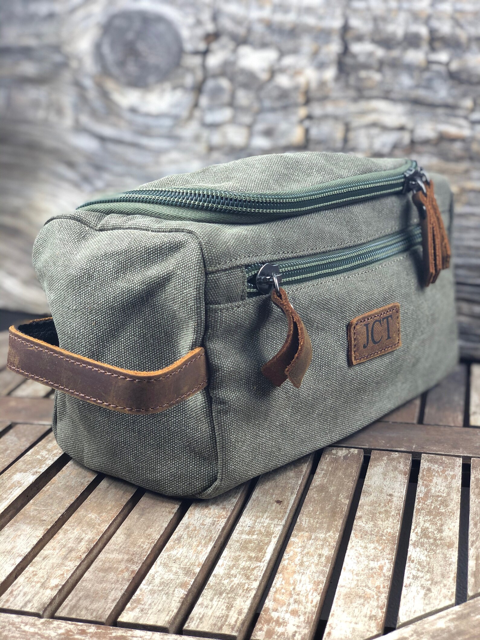 Personalized Shaving Kit Groomsmen Toiletry Bag Leather Dopp - Etsy