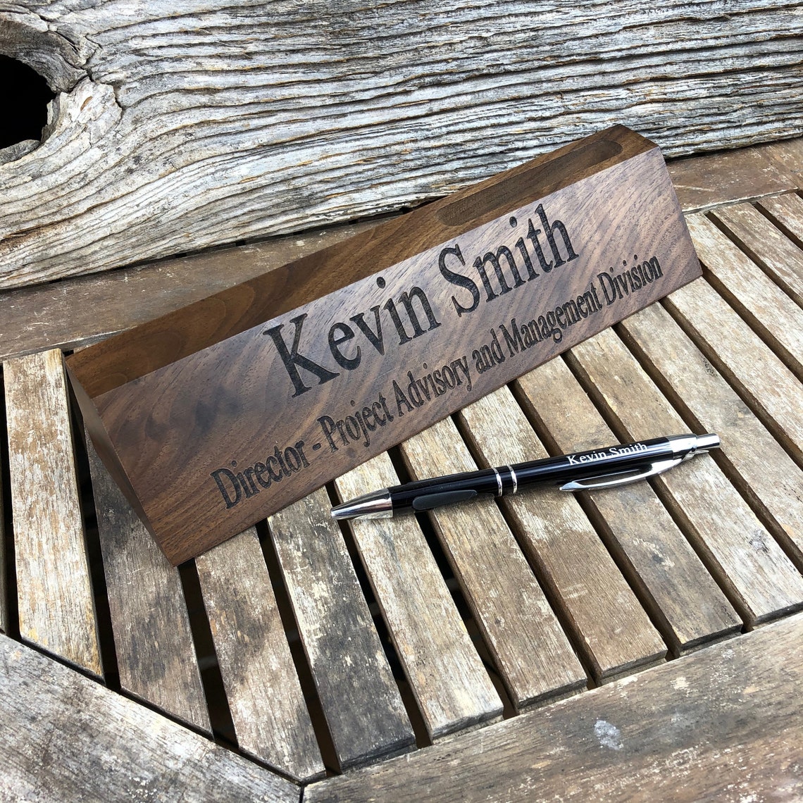 Desk Name Plate, Custom Name Sign, Personalized Wood Desk Name ...