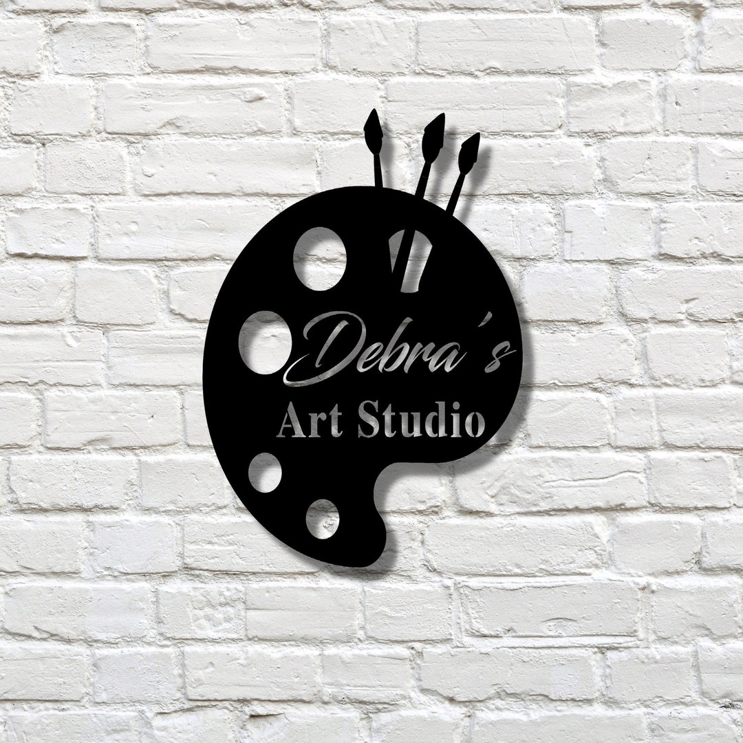 Custom Art Studio Wall Decor, Paint Brush Sign, Painters Sign, Gift for ...