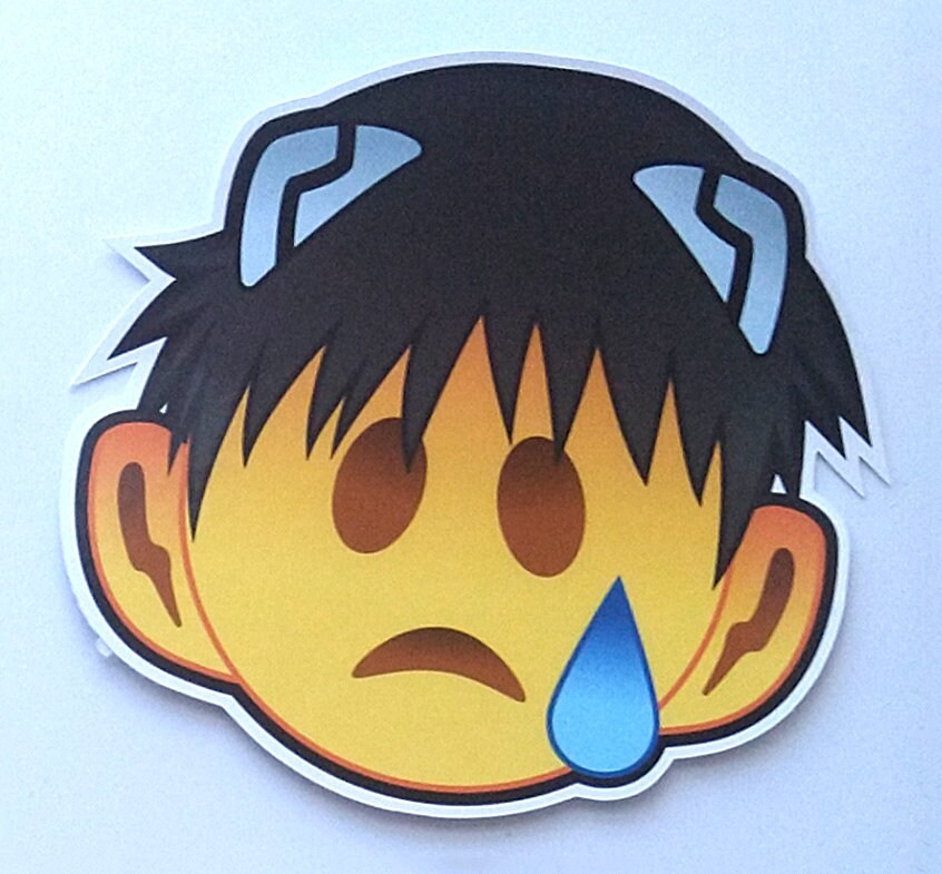Shinji Crying Emoji Sticker Neon Genesis Evangelion NGE Anime | Etsy