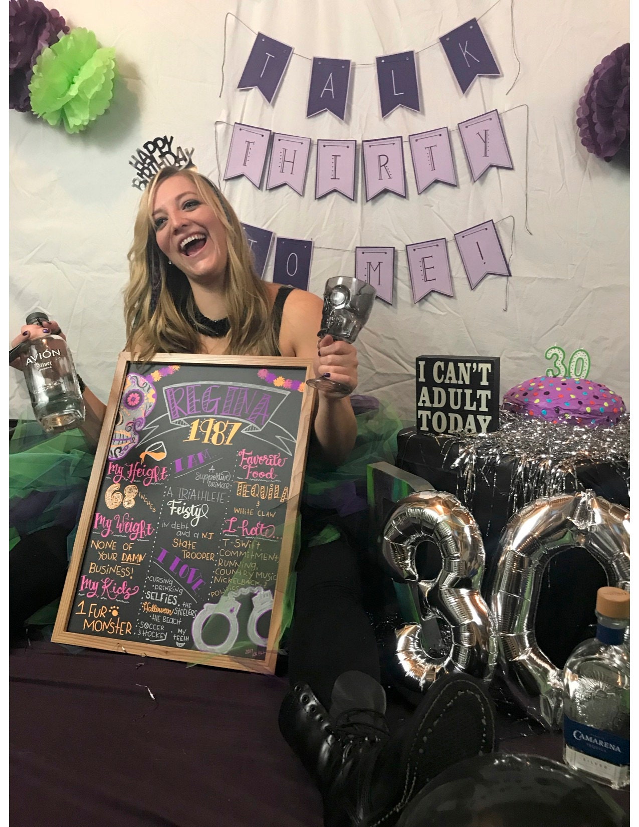 Custom Birthday Chalkboard - Etsy