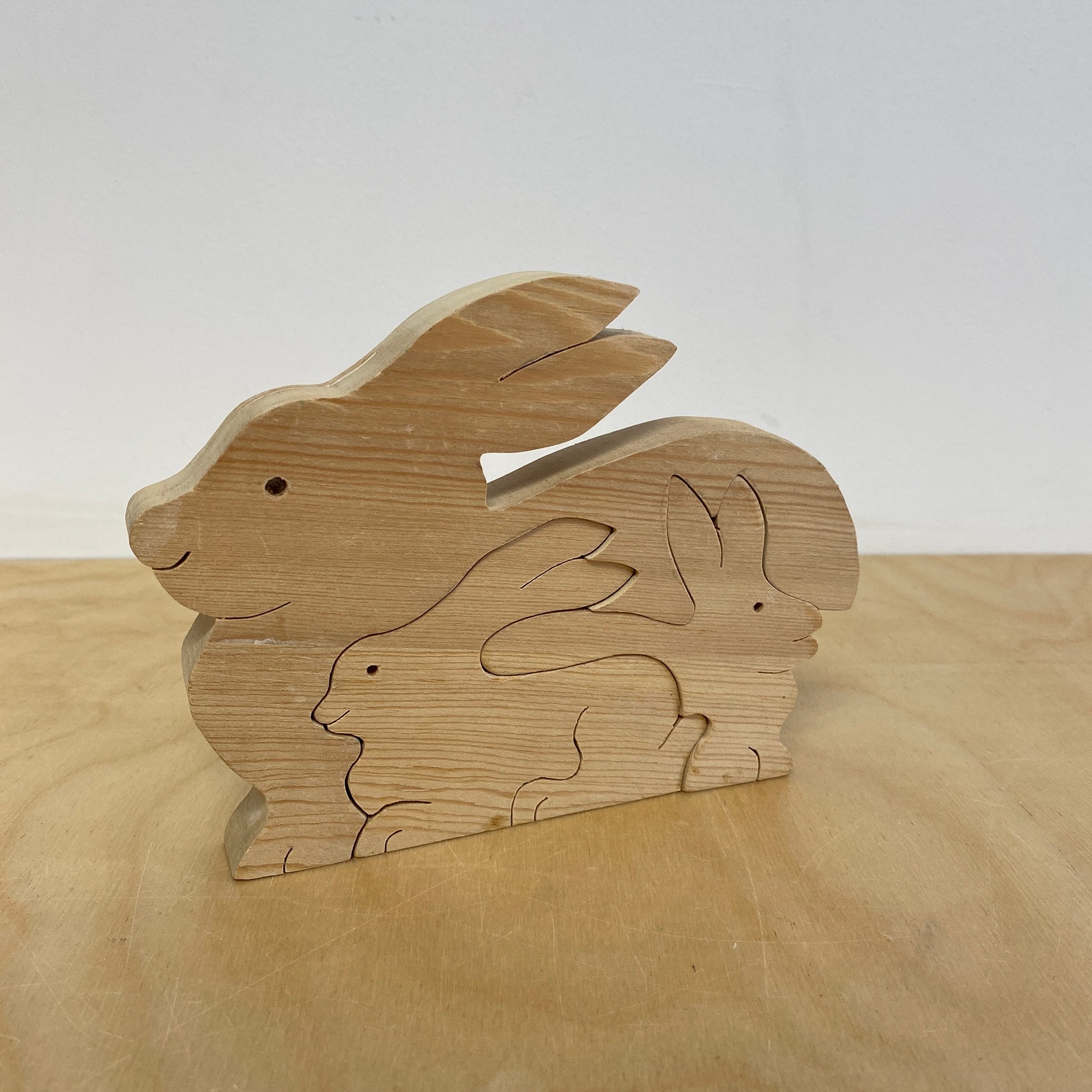 Wooden rabbit puzzle vintage child toys Kurt Naef | Etsy